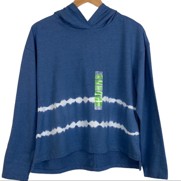 RBX | Tops | New Rbx Slate Blue Tie Dye Stripe Pullover Hoodie | Poshmark